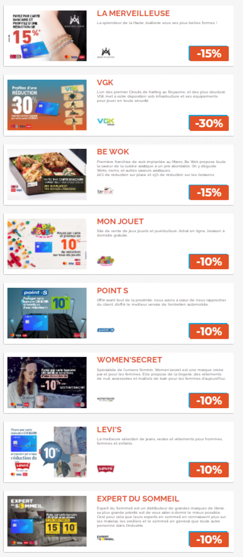 Titulaires de cartes CIH BANK : réduction jusqu'à -25% chez plusieurs ...